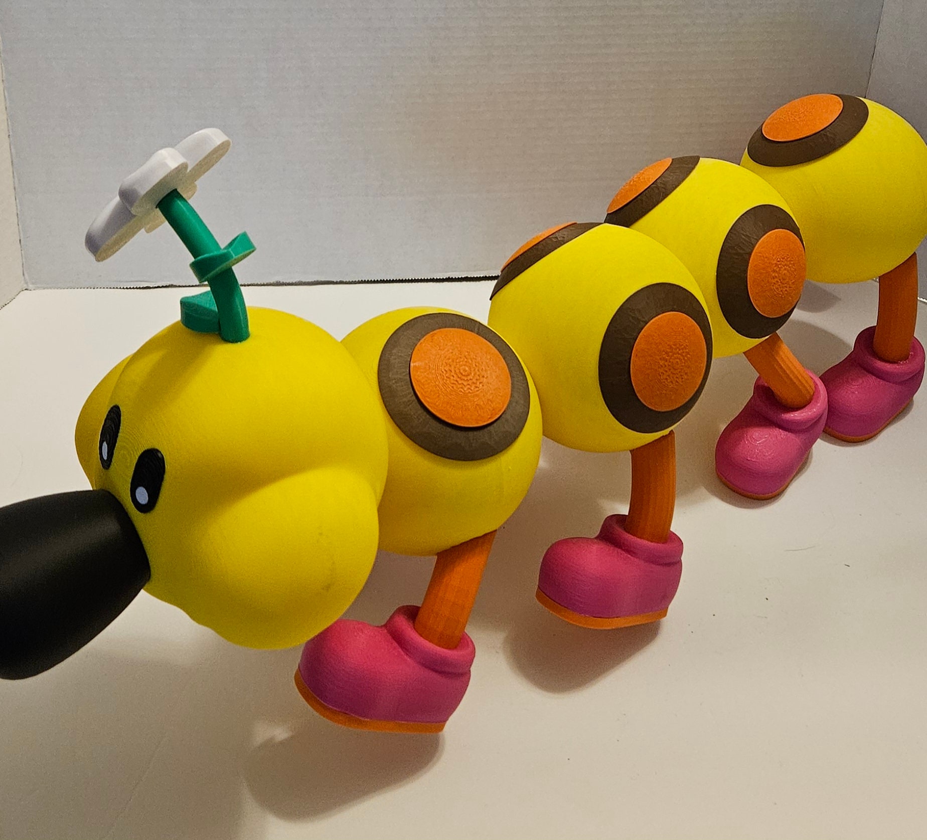 Big 20 Inch Long 3d Printed Mario Wiggler Catepillar-like Figure - Etsy
