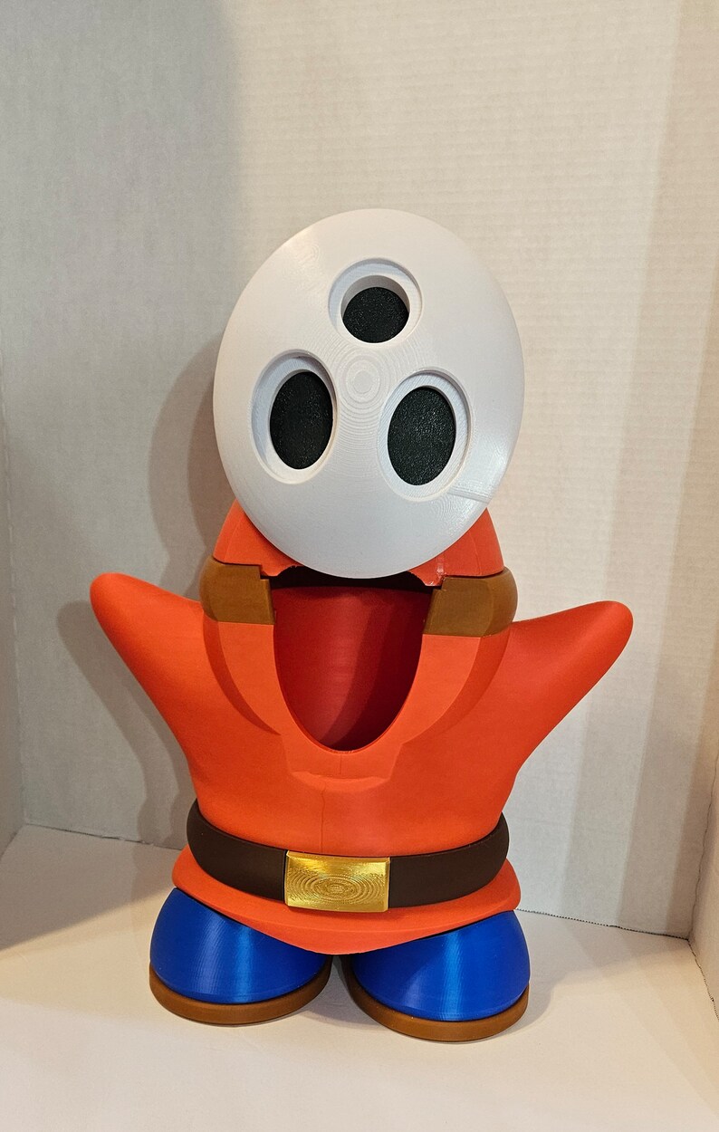 3d Printed Large Shy Guy Figure Storage Collectible Nintendo Super ...