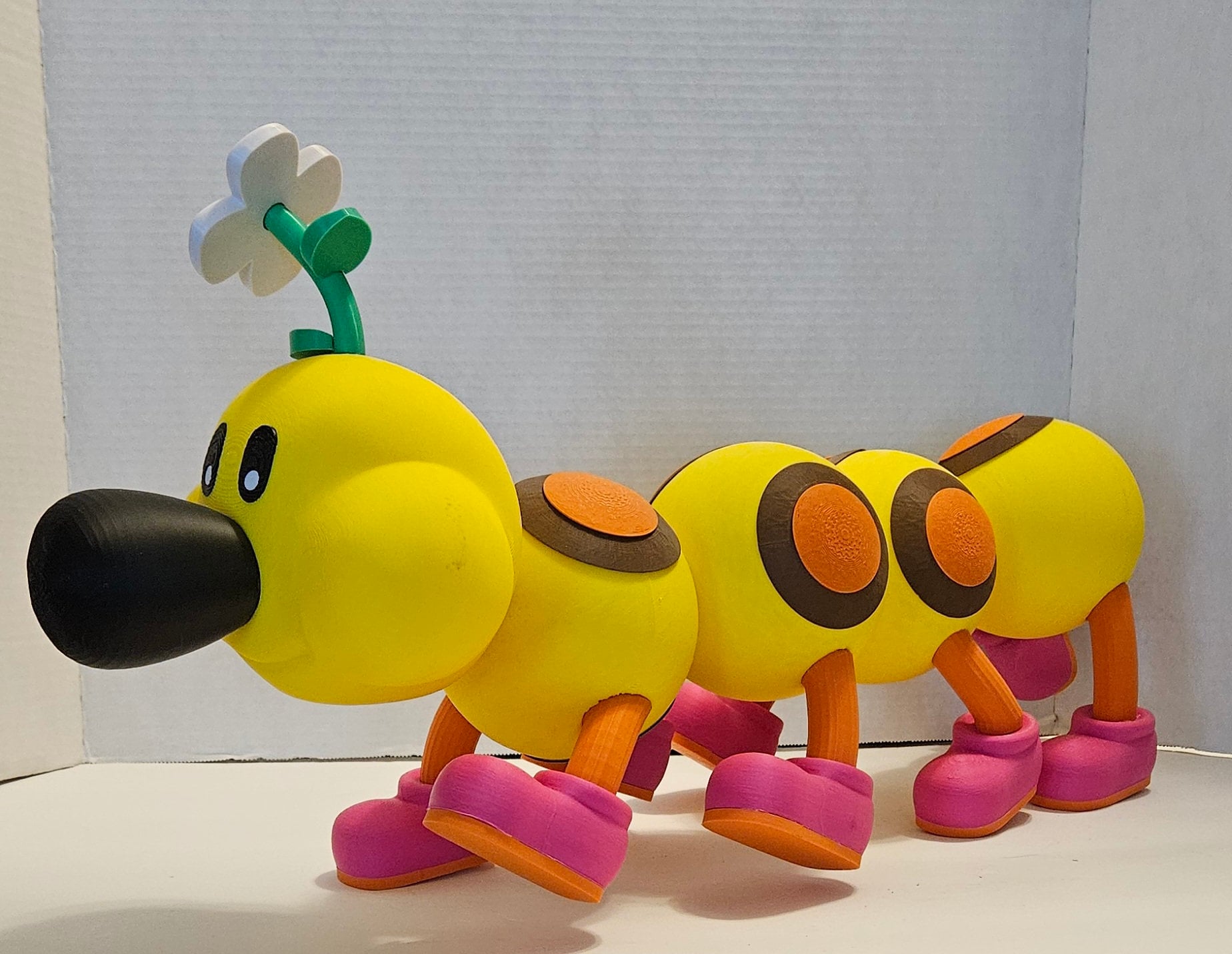 Big 20 Inch Long 3d Printed Mario Wiggler Catepillar-like Figure - Etsy