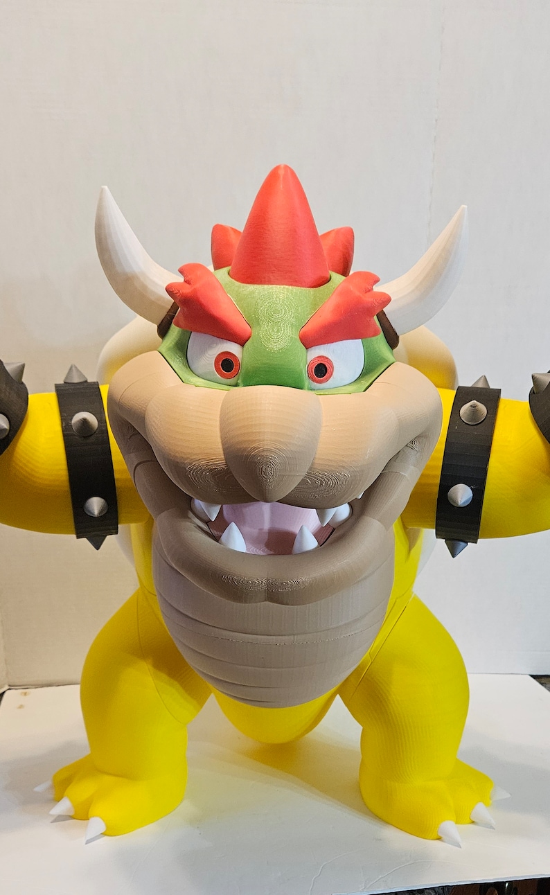 Massive 2 Foot Tall 3d Printed Bowser From Mario Fanart - Etsy