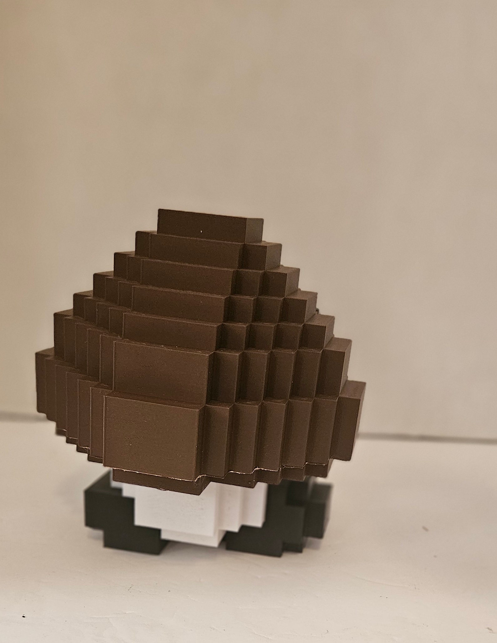 Big 3d Printed Pixelized Goomba From Mario - Etsy