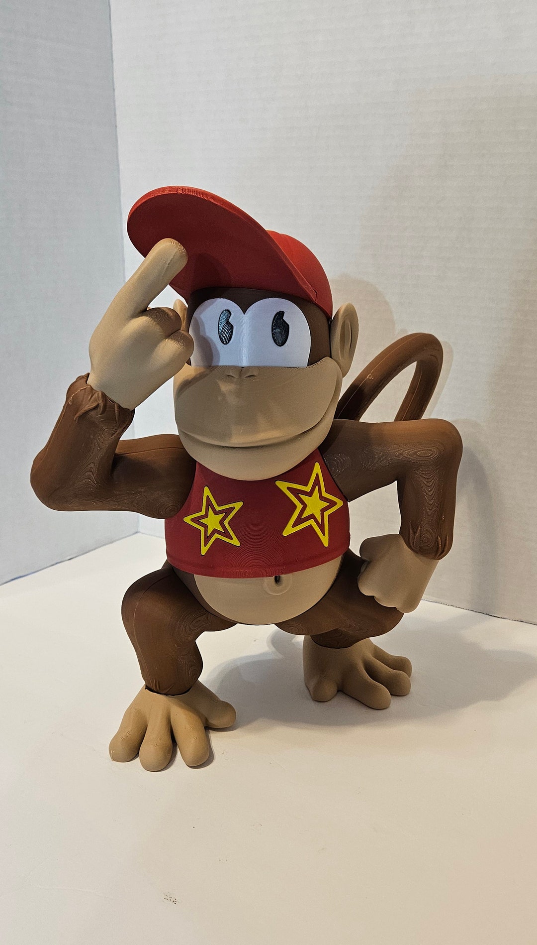 3d Printed Big 13 Inch Diddy Kong Donkey Kong Figure Nostalgia Fan Art ...