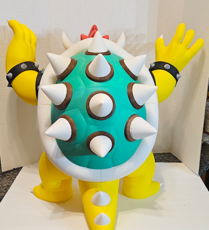 Massive 2 Foot Tall 3d Printed Bowser From Mario Fanart - Etsy