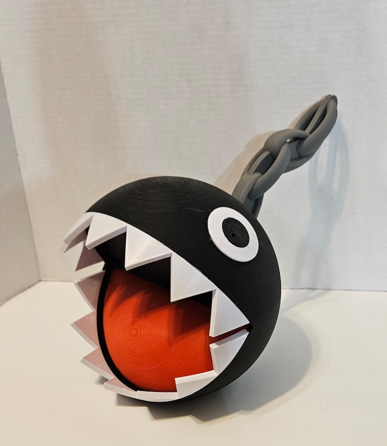 3d Printed Big Chain Chomp Piggy Bank From Mario - Etsy