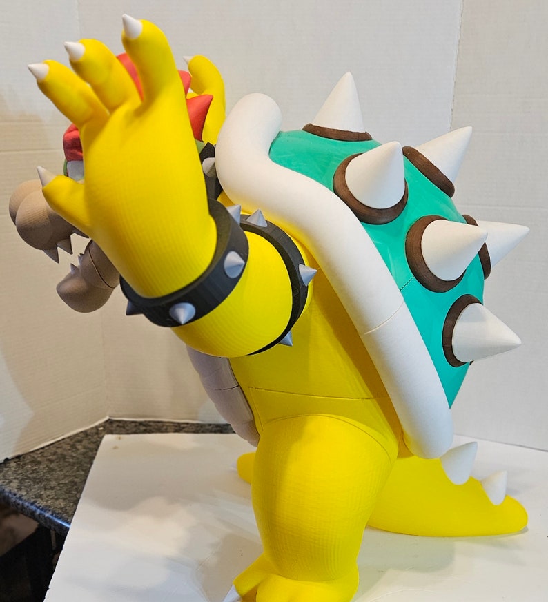 Massive 2 Foot Tall 3d Printed Bowser From Mario Fanart - Etsy