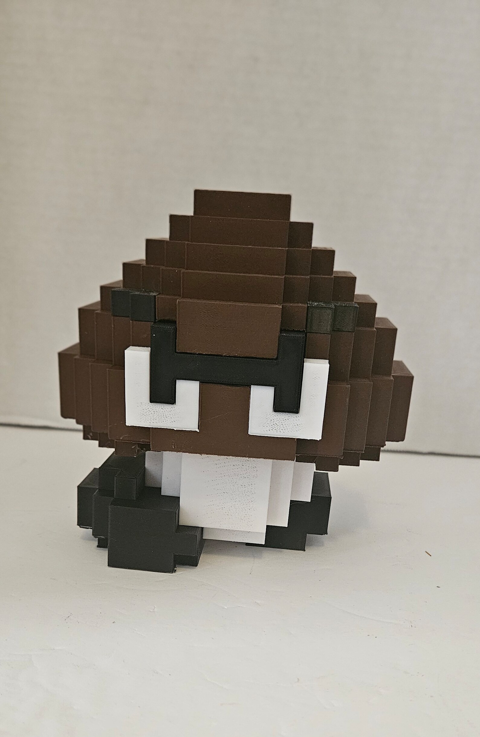 Big 3d Printed Pixelized Goomba From Mario - Etsy