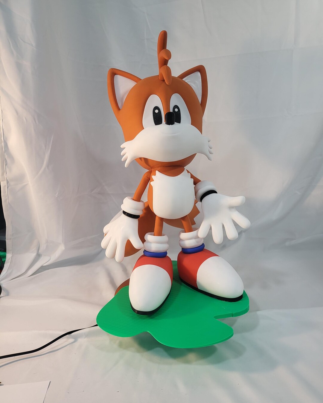 19" Tails 3D Printed Statue – Standing on Leaf Base - Etsy