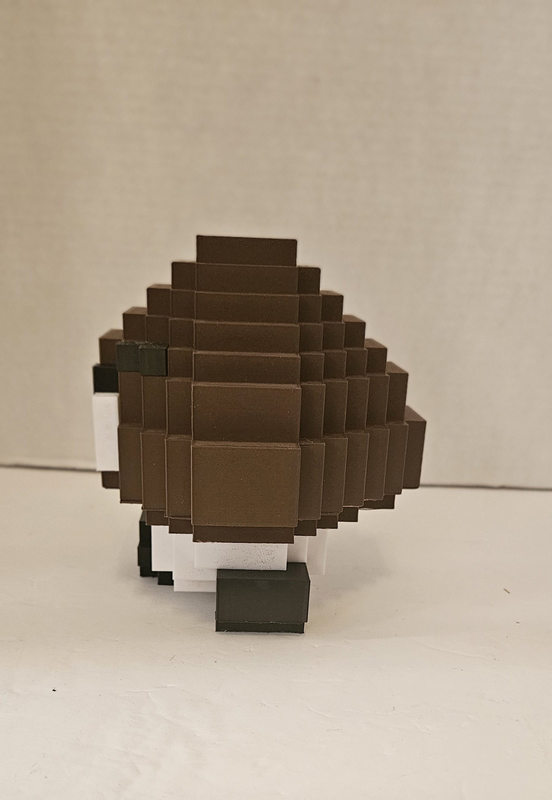 Big 3d Printed Pixelized Goomba From Mario - Etsy