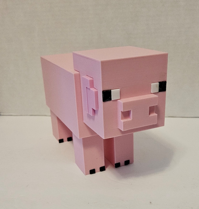 Big 3d Printed Minecraft Piggy Bank - Etsy