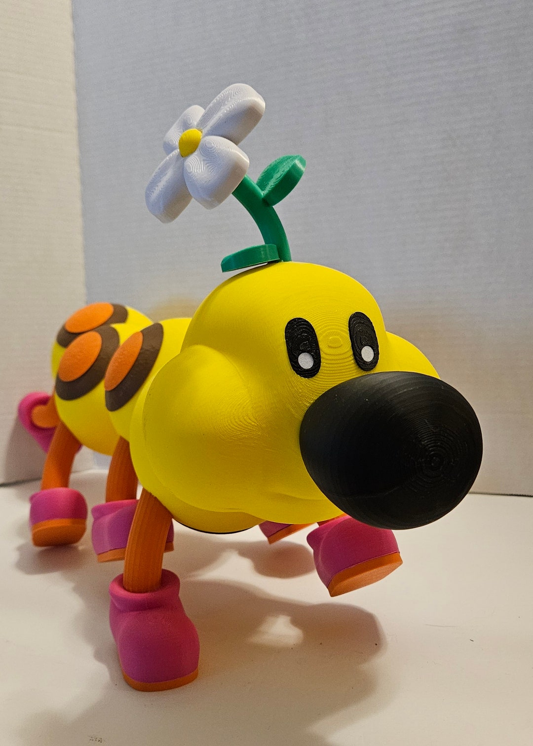 Big 20 Inch Long 3d Printed Mario Wiggler Catepillar-like Figure - Etsy