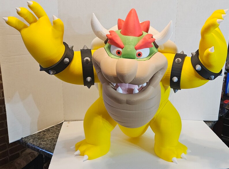 Massive 2 Foot Tall 3d Printed Bowser From Mario Fanart - Etsy