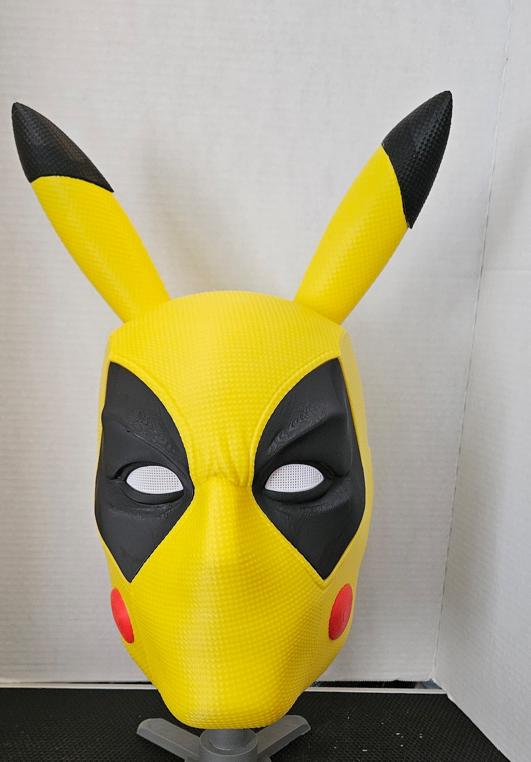 3d Printed Pikapool Helmet Pikachu Deadpool Mashup Magnetic - Etsy