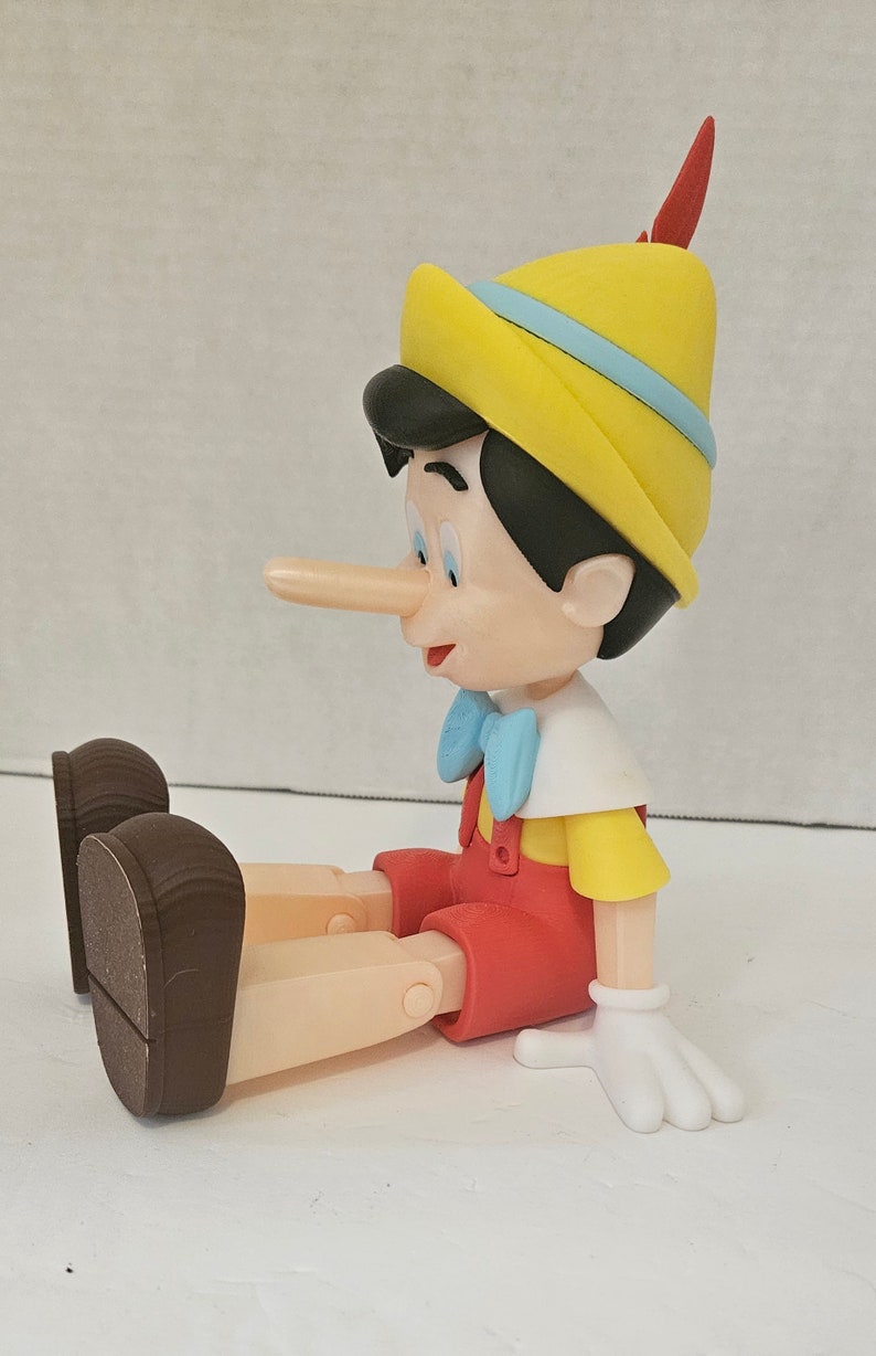 Small 3d Printed Pinocchio With Extending Nose Moveable Arms and Legs ...
