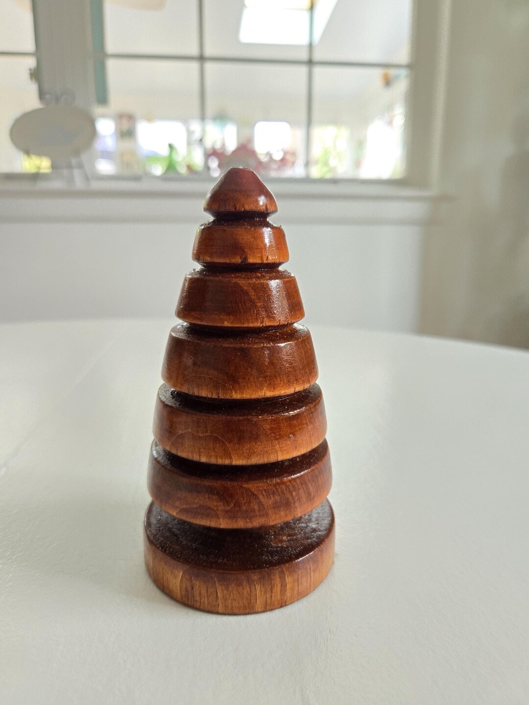 Hand Turned Walnut Wood Christmas Tree: Rustic Holiday Decor - Etsy