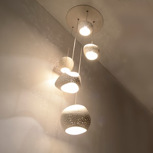 CLAYLIGHT CLUSTER FIVE : Modern Sculptural Chandelier | Five Pendant ...