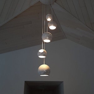 CLAYLIGHT CLUSTER FIVE : Modern Sculptural Chandelier | Five Pendant ...