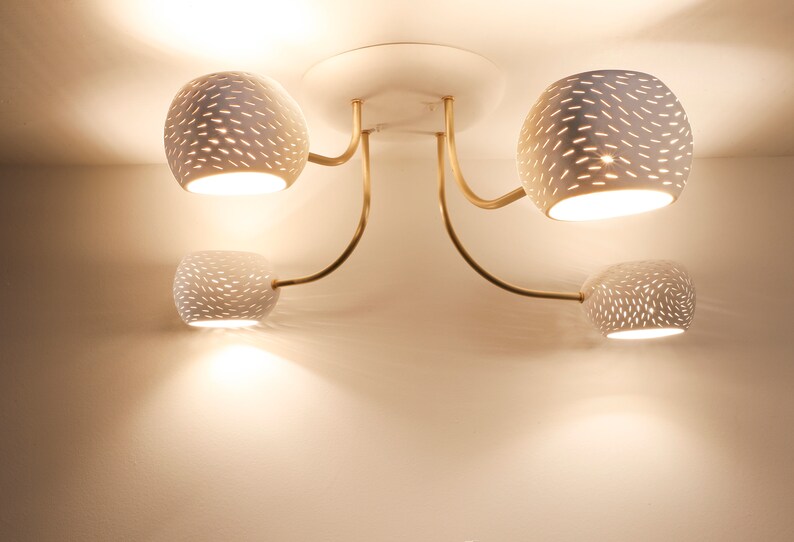 FOUR LEAF CLOVER : Semi-flush Mount Ceiling Light | Modern Ceramic ...