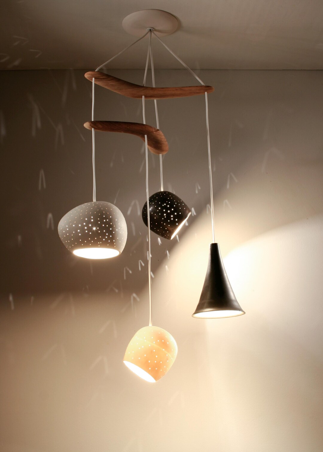 CLAYLIGHT BOOMERANG MIRO | Modern Hanging Lamp | Four Light Pendant ...