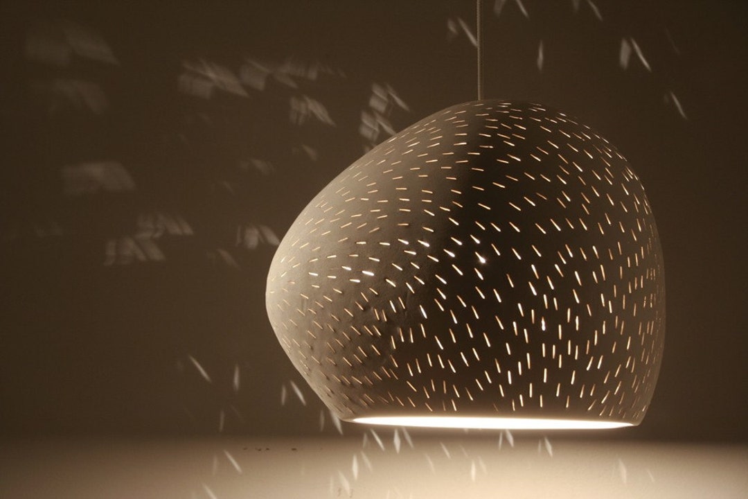 CLAYLIGHT PENDANT LARGE 10in. | Asymmetrical Ceramic Light | Hanging ...