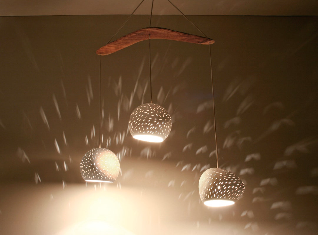 CLAYLIGHT BOOMERANG THREE | Modern Chandelier | Three Light Pendant ...