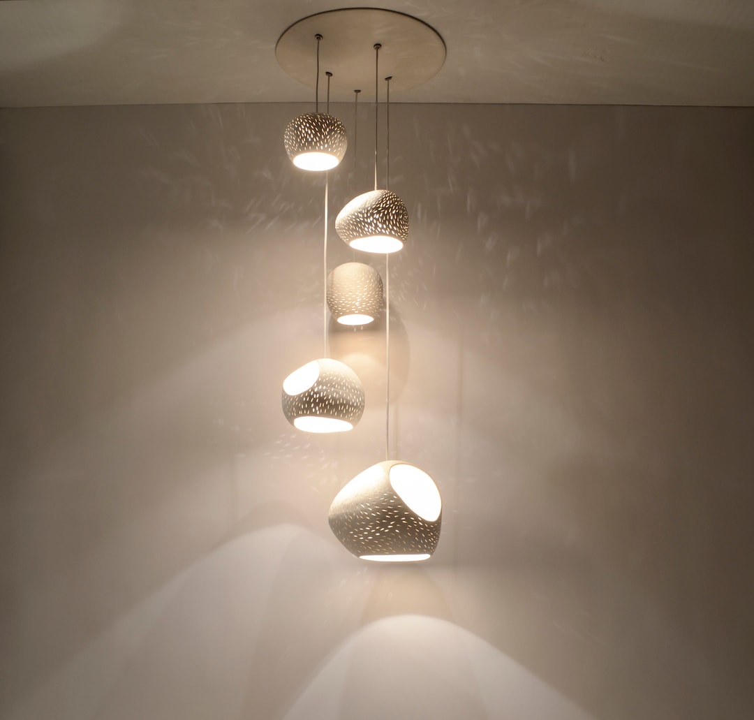CLAYLIGHT CLUSTER FIVE : Modern Sculptural Chandelier | Five Pendant ...