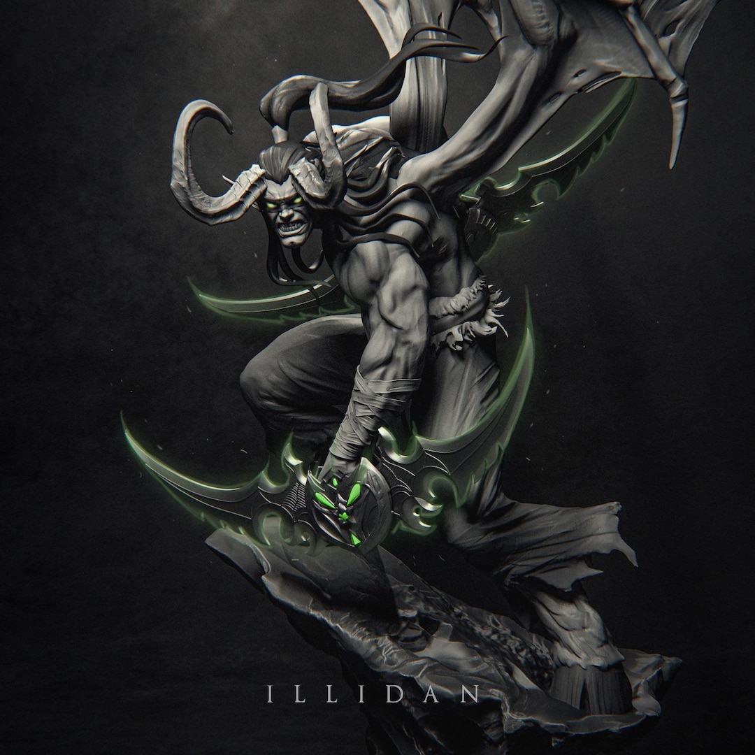 Illidan World of Warcraft STL Model for Resin Printer Figure 3D ...