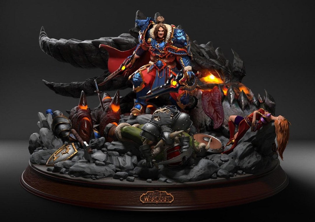Varian Wrynn World of Warcraft STL Model for Resin Printer Figure 3D ...
