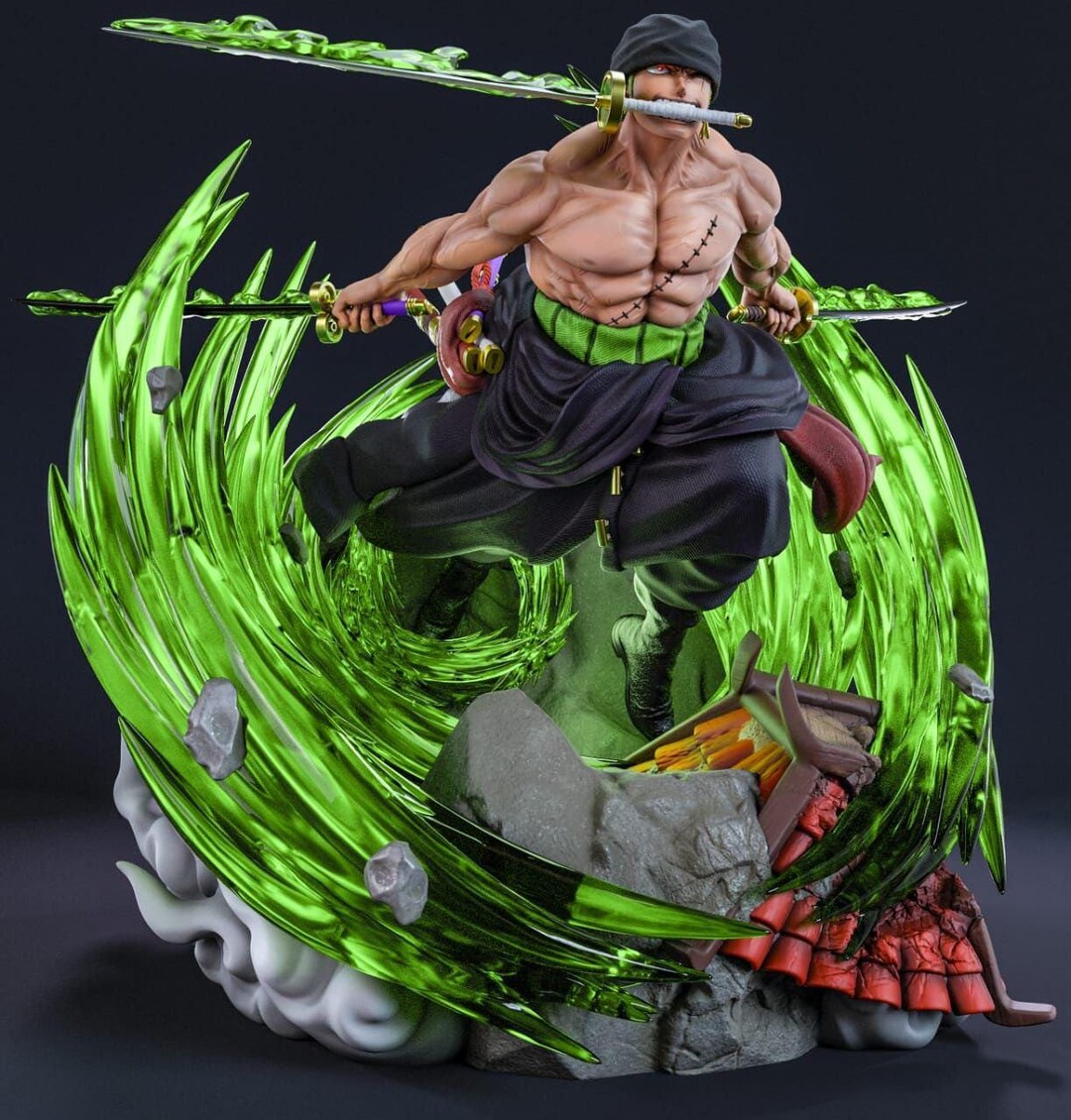 Roronoa Zoro STL File, 3D Printing Model, STL File for 3D Printers, 3D ...