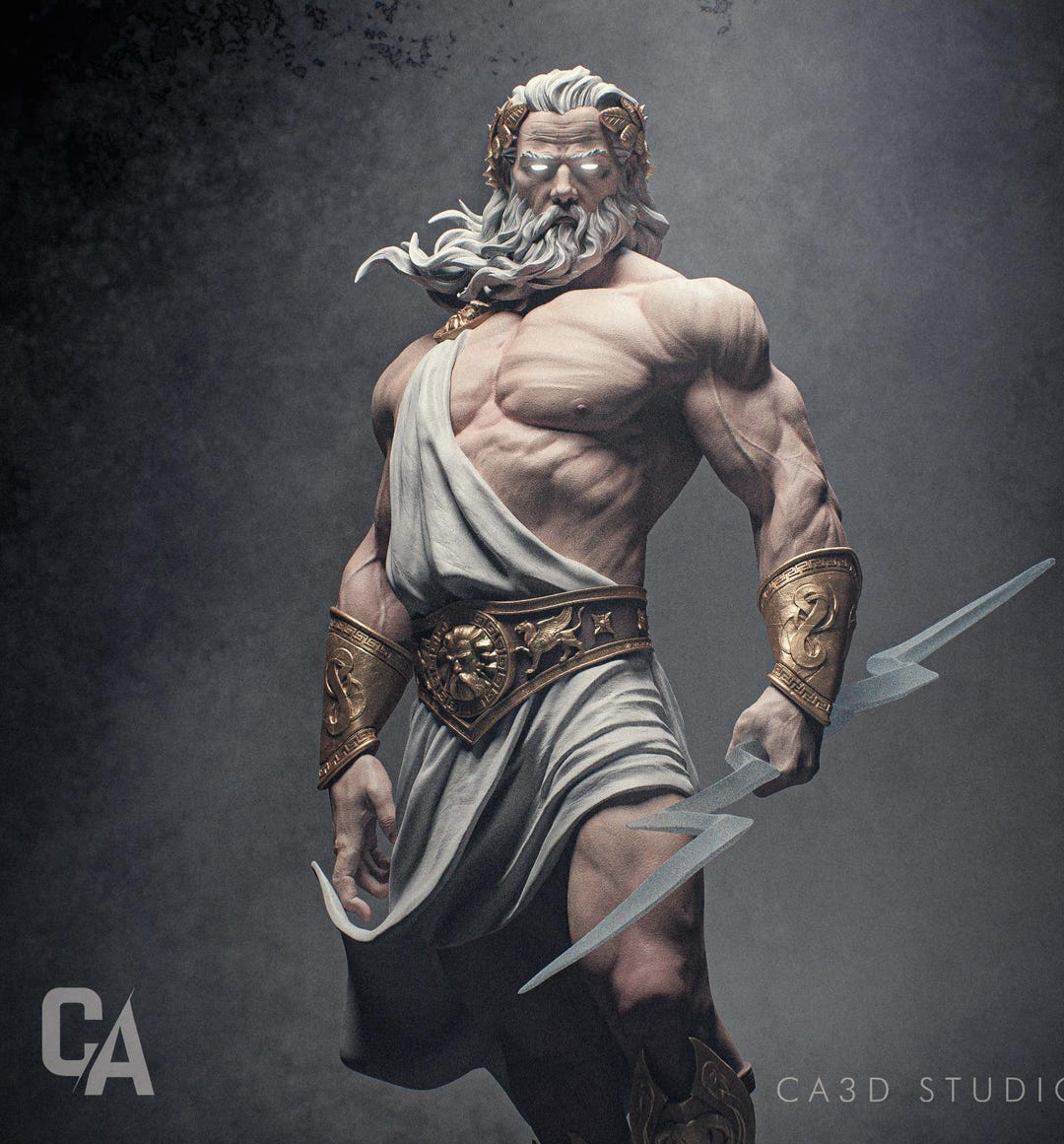 Zeus Greek God STL Model for Resin Printer Figure 3D Printing High ...