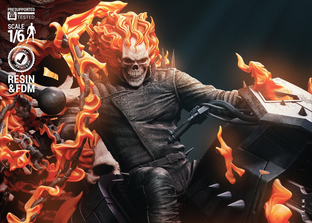 Ghost Rider STL Model for Resin Printer Figure 3D Printing High Quality ...