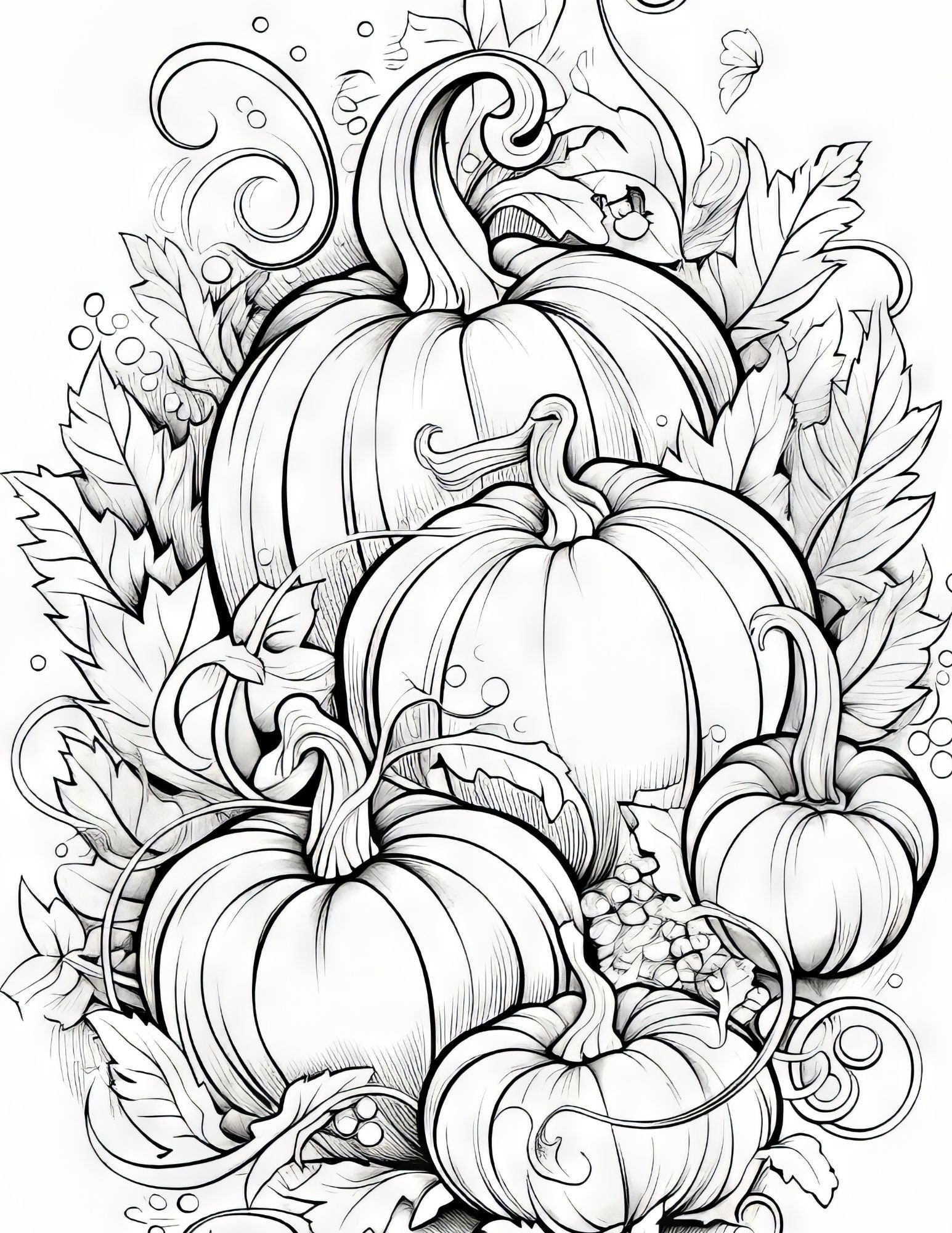 Autumn Adult Colouring - Etsy