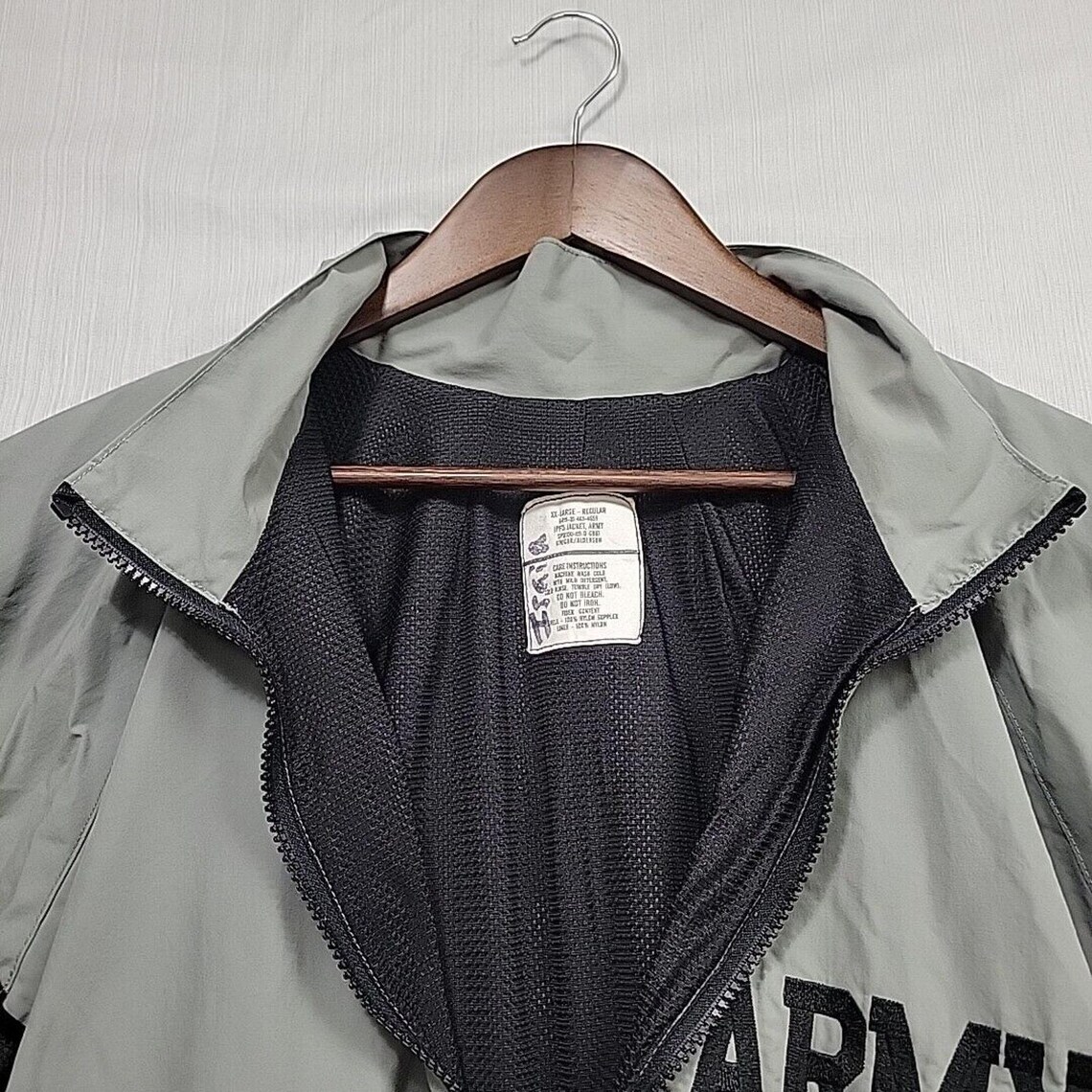 US Army Pt Uniform Jacket Size XXL IPFU Windbreaker Grey Black ...
