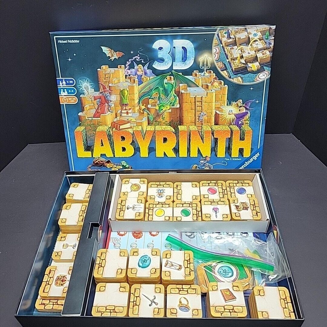 Ravensburger 3D Labyrinth Board Game Complete VG Condition Treasure ...