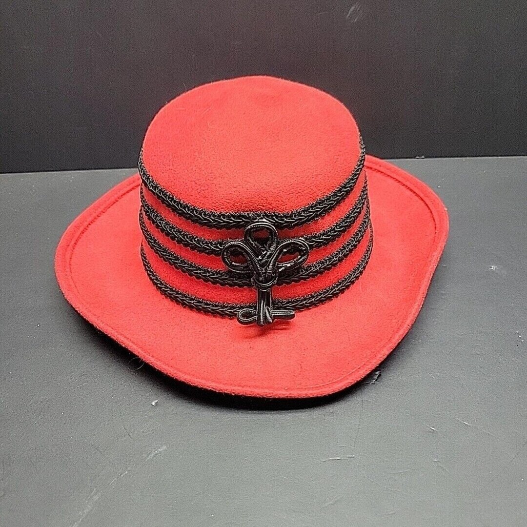 Vintage Michael Howard Wool Red/black Trim Wide Brim Ladies Hat USA - Etsy