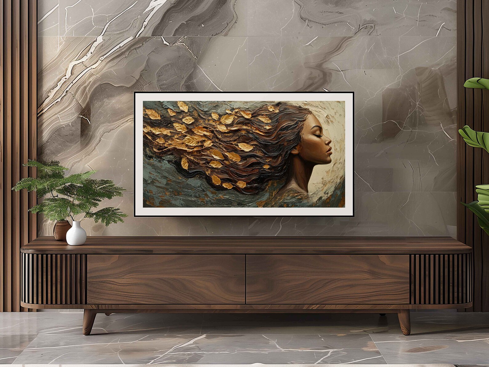 Abstract Portrait Art Samsung Frame TV Art Portrait Edition Digital TV ...