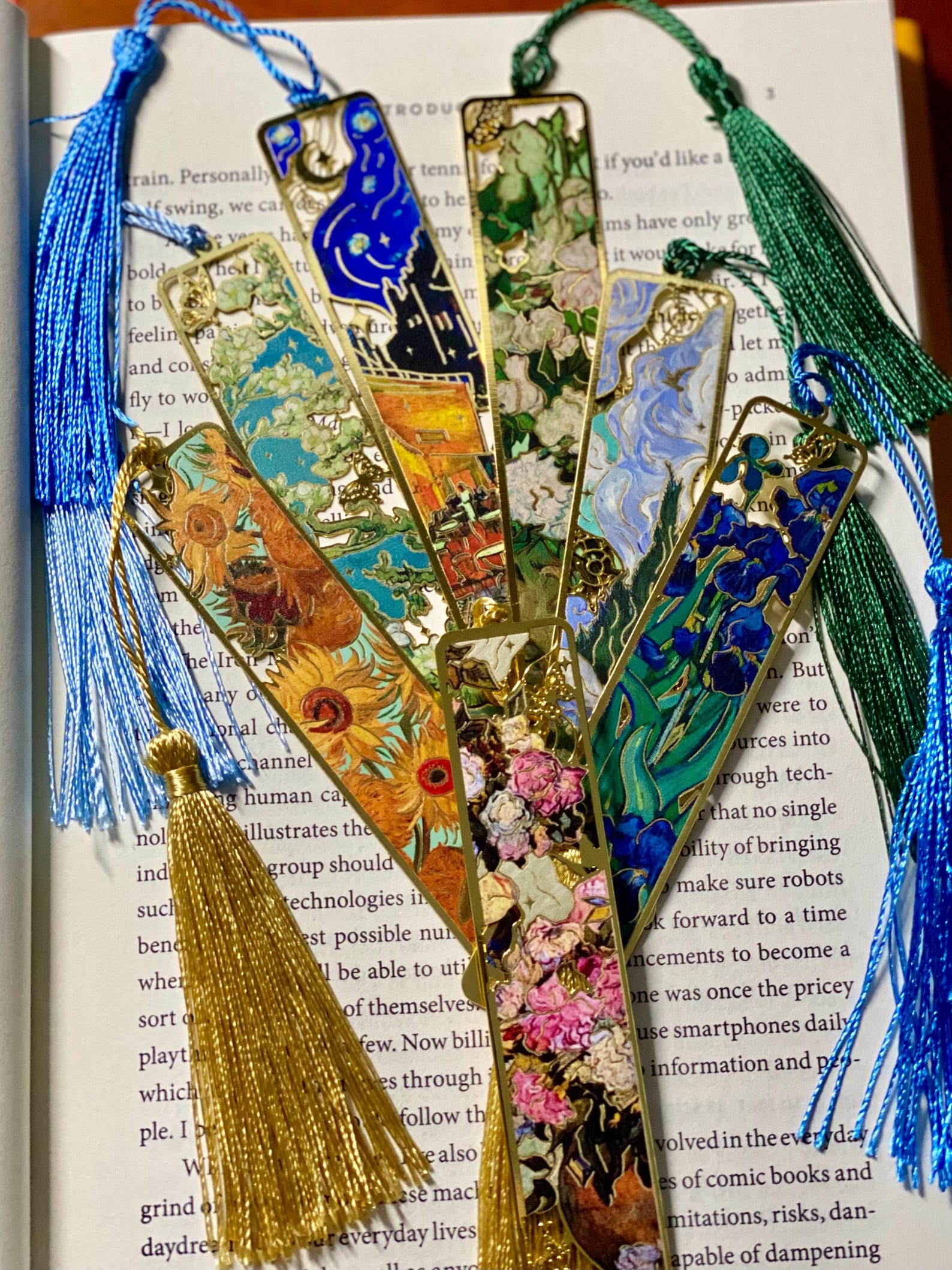 Vincent Van Gogh Metallic Bookmark Post-impressionist Designs - Etsy