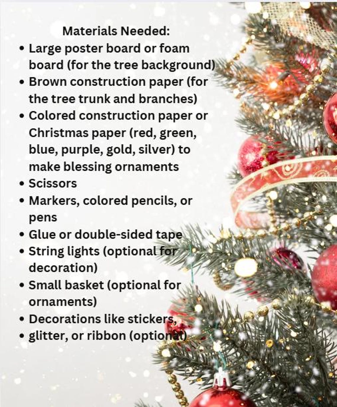 Blessing Tree Project Downloadable PDF With Reference Images and ...