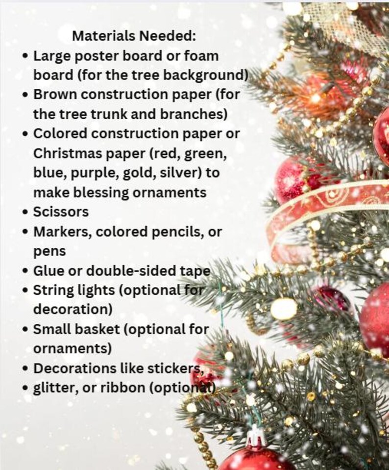 Blessing Tree Project Downloadable PDF With Reference Images and ...