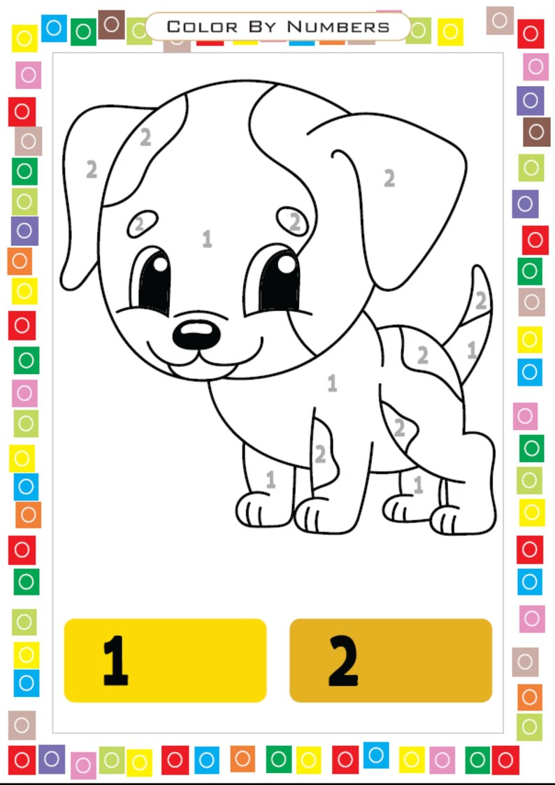 Color by Number 100 Pgs for Preschool and Kindergarten Children's ...