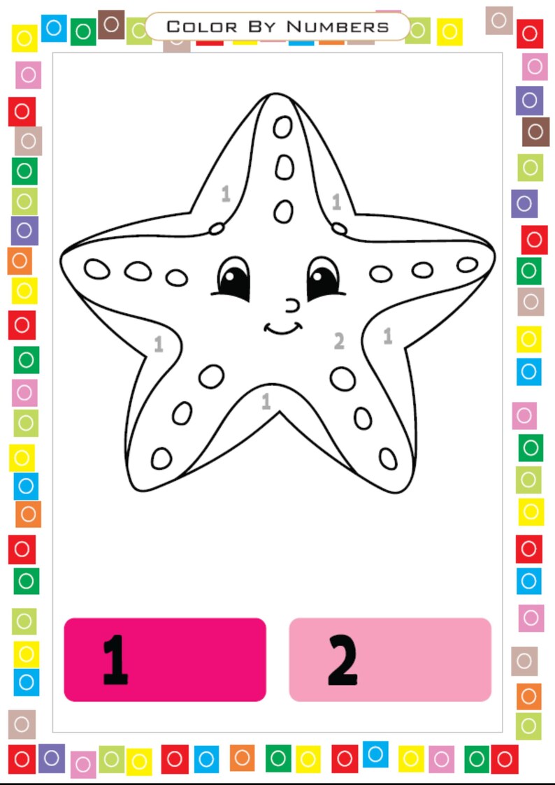 Color by Number 100 Pgs for Preschool and Kindergarten Children's ...