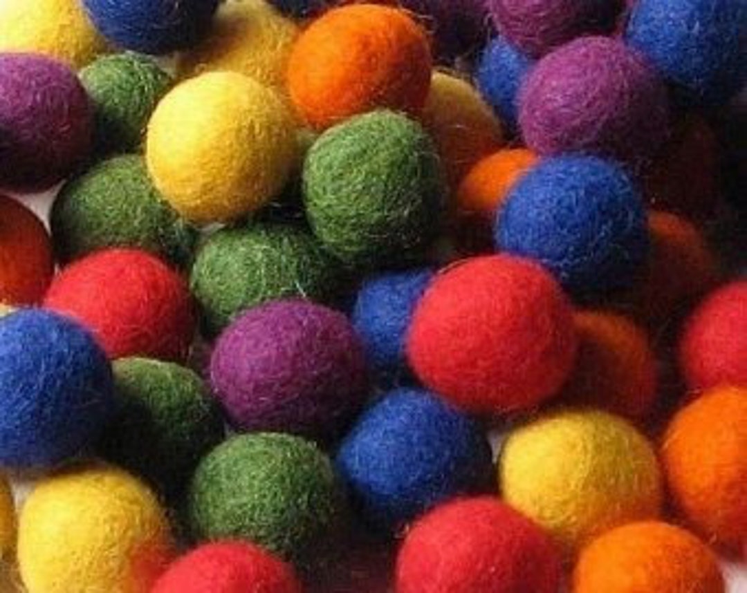 Xcollection - 60PC COLOR WHEEL Felt Balls - Etsy