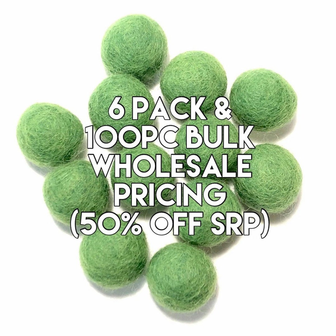 W-100PC Single Color Pack - APPLE Felt Balls - Etsy