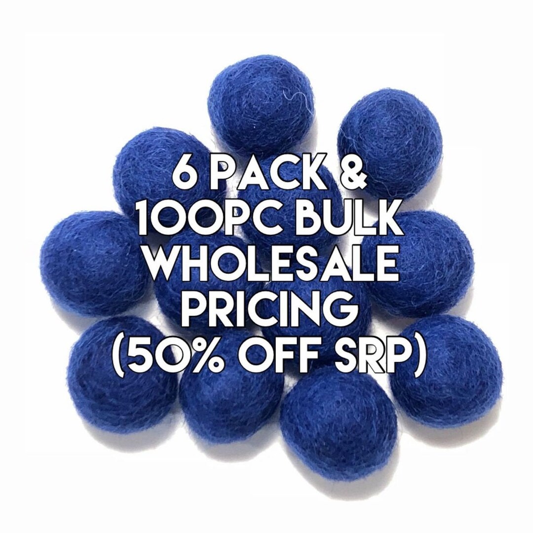 W-100PC Single Color Pack - ROYALE Felt Balls - Etsy