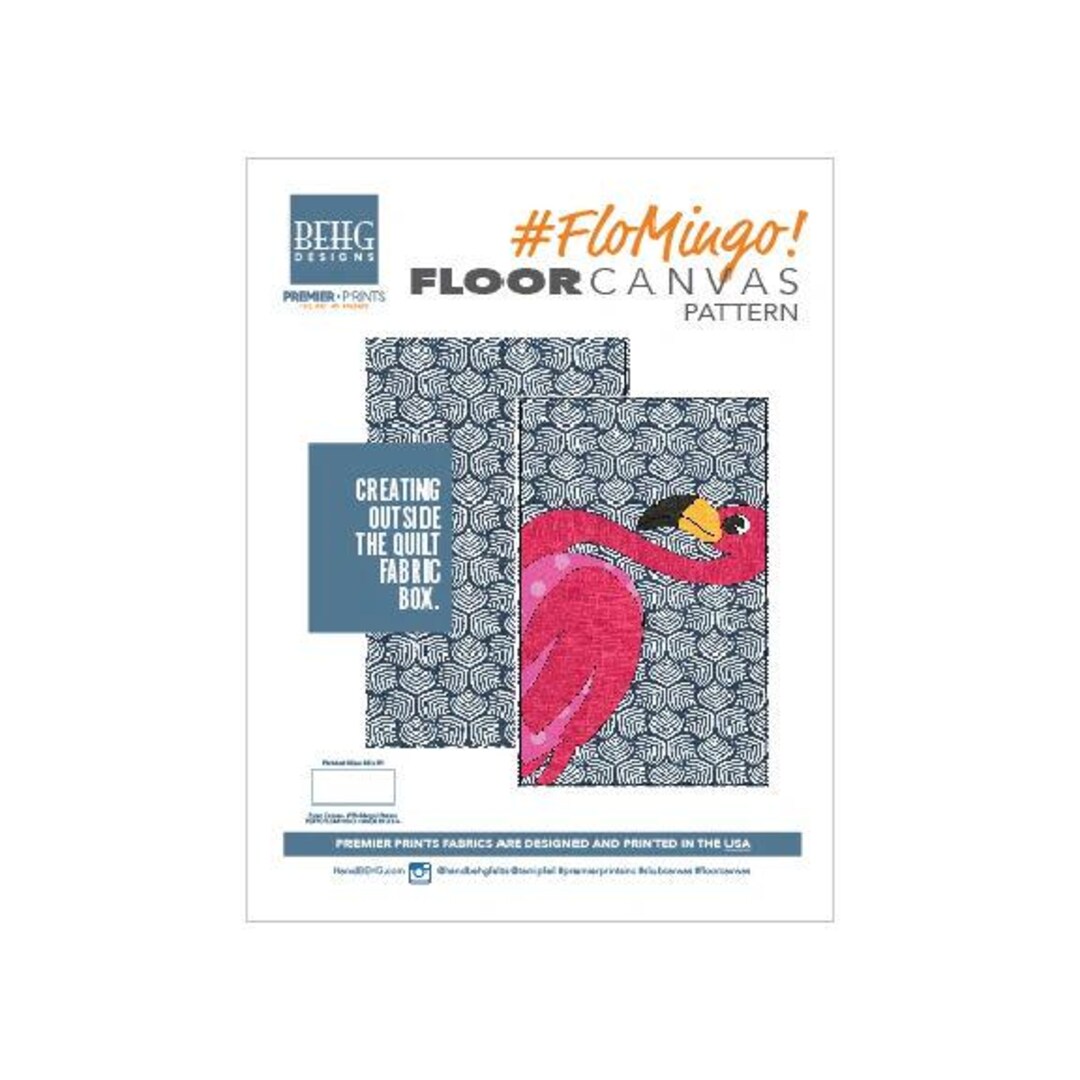 Floor Canvas-flomingo Fabric Bundle & Pattern - BEHG DESIGNS for ...
