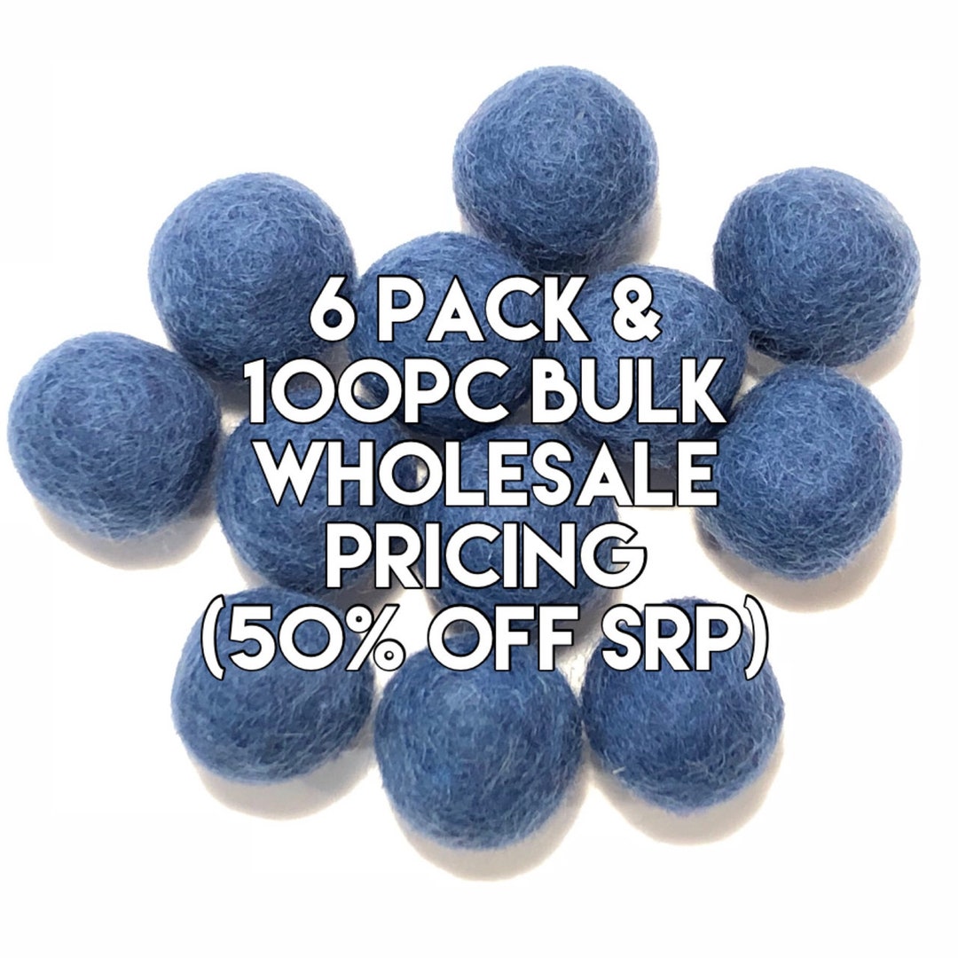 W-100PC Single Color Pack - PATRIOT BLUE Felt Balls - Etsy
