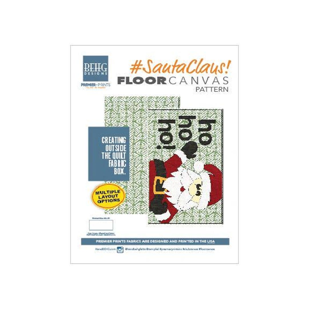 Floor Canvas-santaclaus Fabric Bundle & Pattern - BEHG DESIGNS for ...