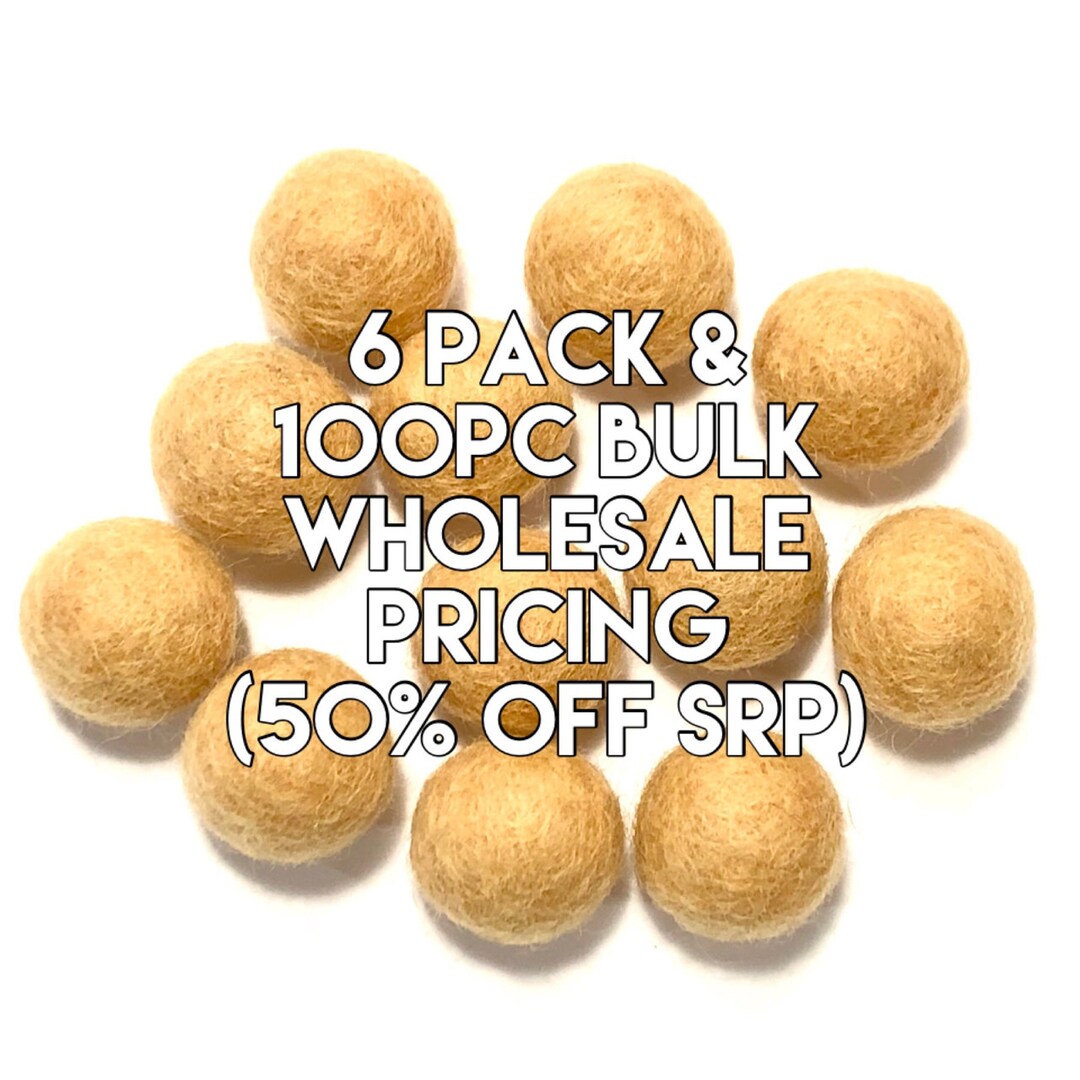 W-100PC Single Color Pack - PEACH Felt Balls - Etsy
