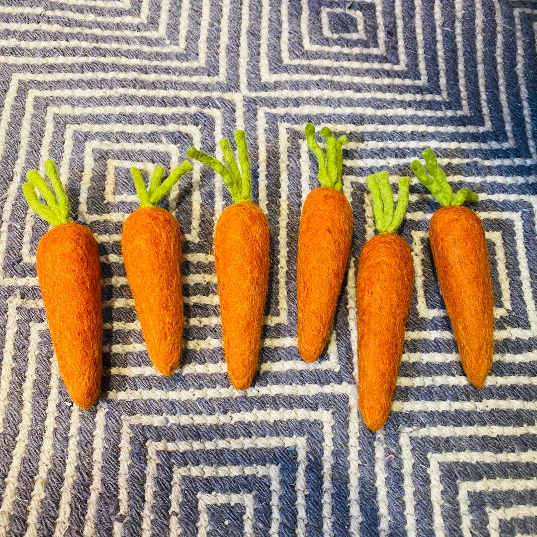 FELT CARROTS 5" - 6PC - Etsy