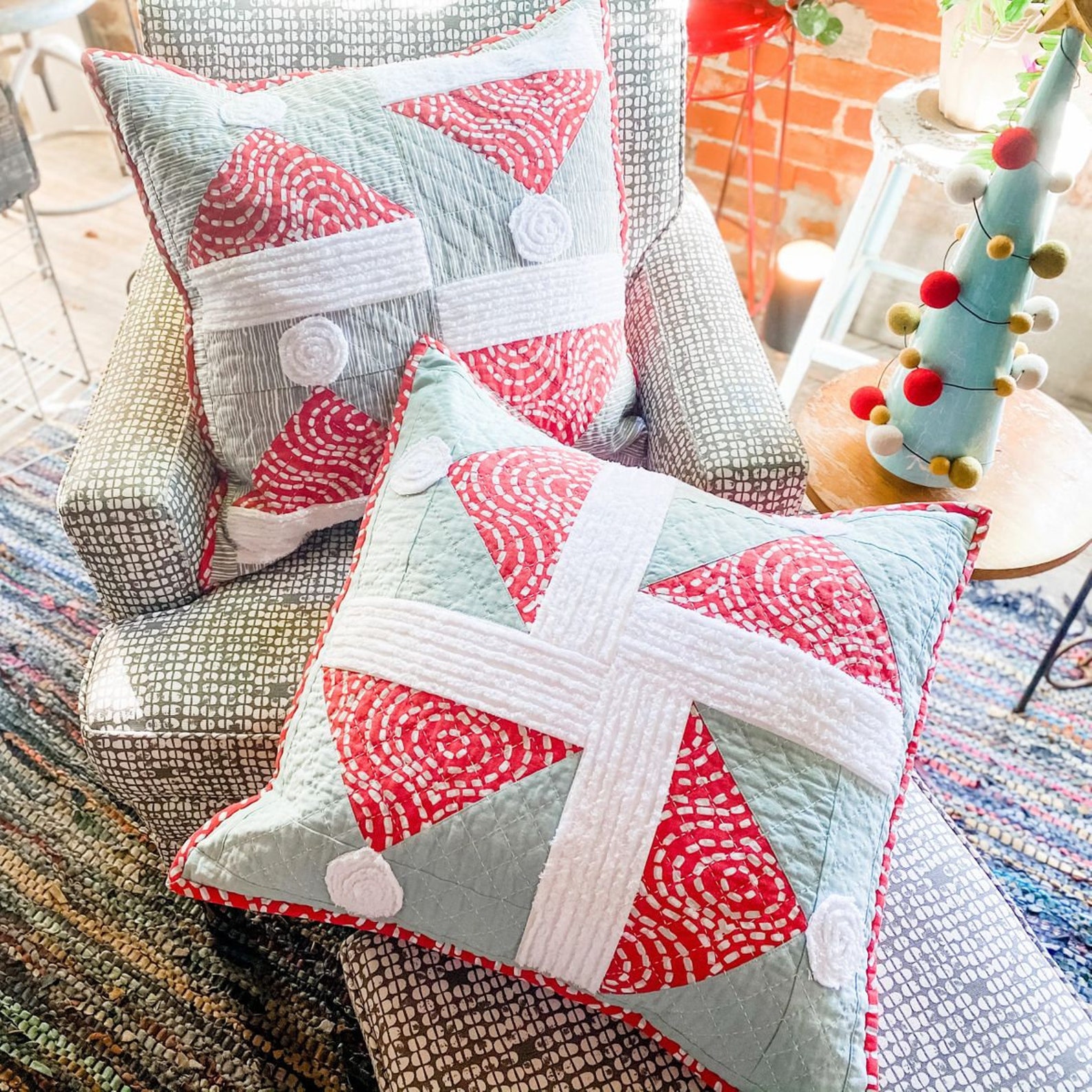 Pillow JOLLYHATPILLOW Fabric Bundle BEHG DESIGNS for - Etsy