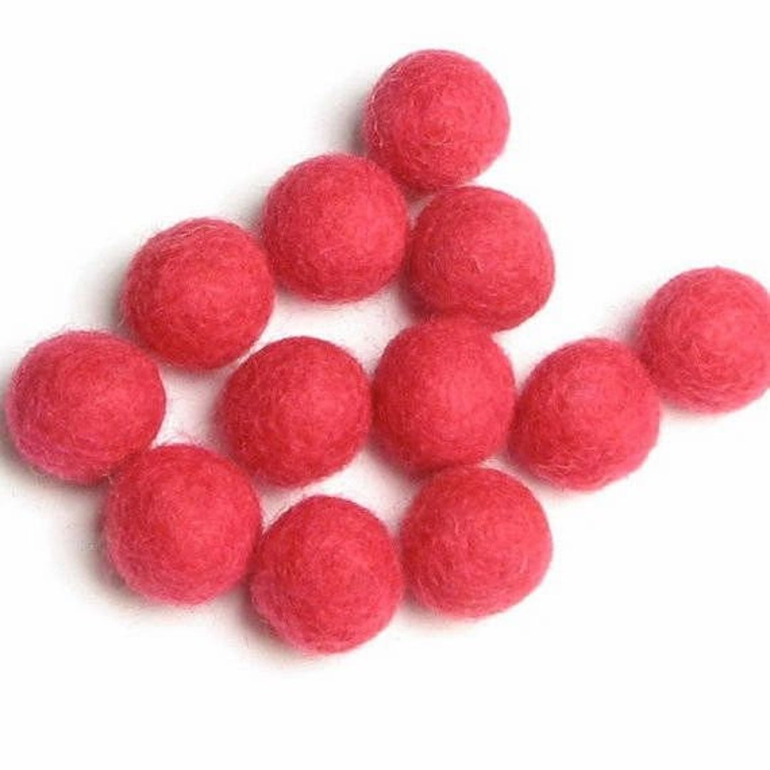 24PC Single Color Pack - SALMON Felt Balls - Etsy